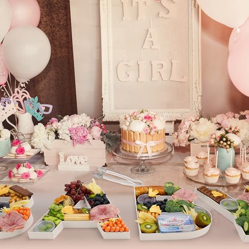 VLN DESIGNS Baby Letter Boxes - Gender Reveal Decor, Fillable Cardboard Letters for Charcuterie Boards, Baby Shower Decorations