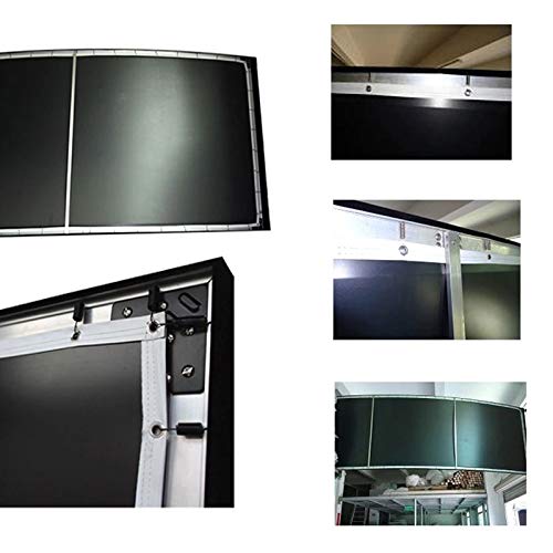 KJHD ZYZMH 4K 16:9 White Woven Acoustic Transparent Customize HD 3D Curved Fixed Frame Projector Screen for Home Cinema Projection Screen (Size : 200 inch)