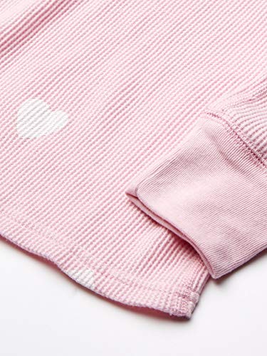 Amazon Essentials Toddler Girls' Thermal Long Underwear Set, Light Pink Hearts, 4T