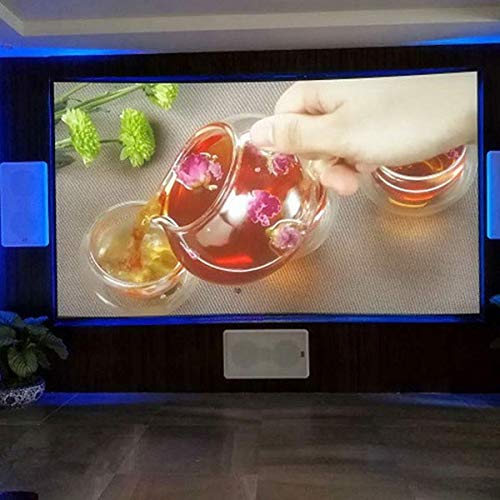 KJHD ZYZMH 4K 16:9 White Woven Acoustic Transparent Customize HD 3D Curved Fixed Frame Projector Screen for Home Cinema Projection Screen (Size : 200 inch)
