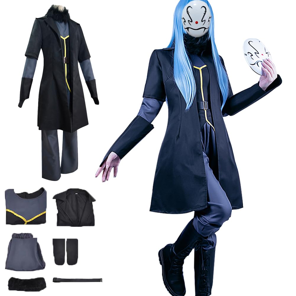 Nozfeon Rimuru Cosplay Costume,Rimuru Tempest Costume Rimuru Cosplay Outfit Mask Halloween