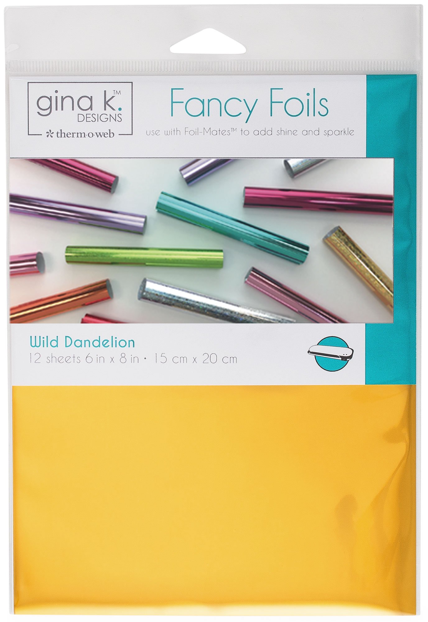 Gina K. Designs for Therm O Web Fancy Foils, 6" x 8" Sheets, Wild Dandelion 12 Count