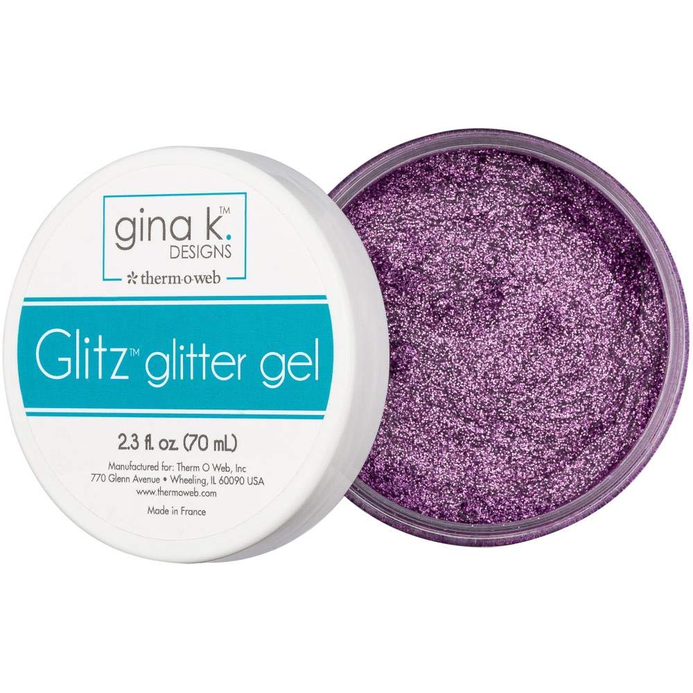 Gina K Designs - Glitz Glitter Gel - Iridescent and Lovely Lavender with Spatula - 3 Items