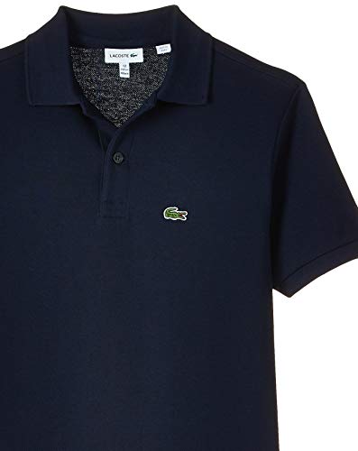 Lacoste Unisex-Child Short Sleeve Classic Pique Polo, Navy Blue, 10
