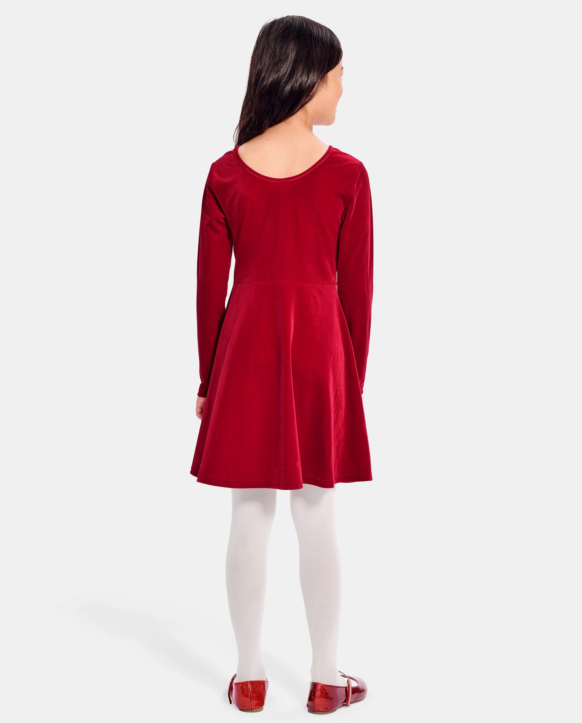 The Children's Place,Long Sleeve Velour Dress 2-Pack,Medium (7/8)