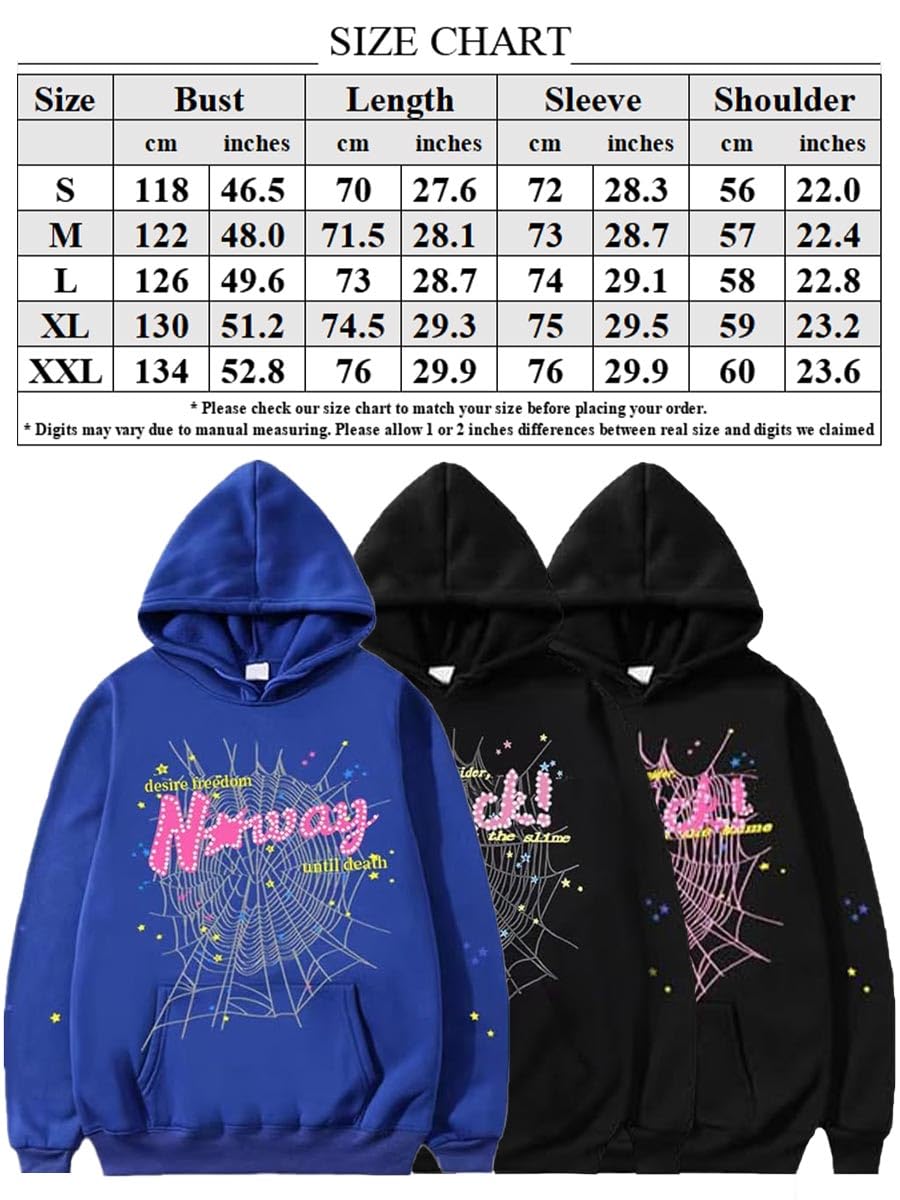 Hip Hop Spider Hoodies Set Y2k Hoodie Tracksuit Pullover Sweatshirt for Women Men Matching Hoodies for Couples