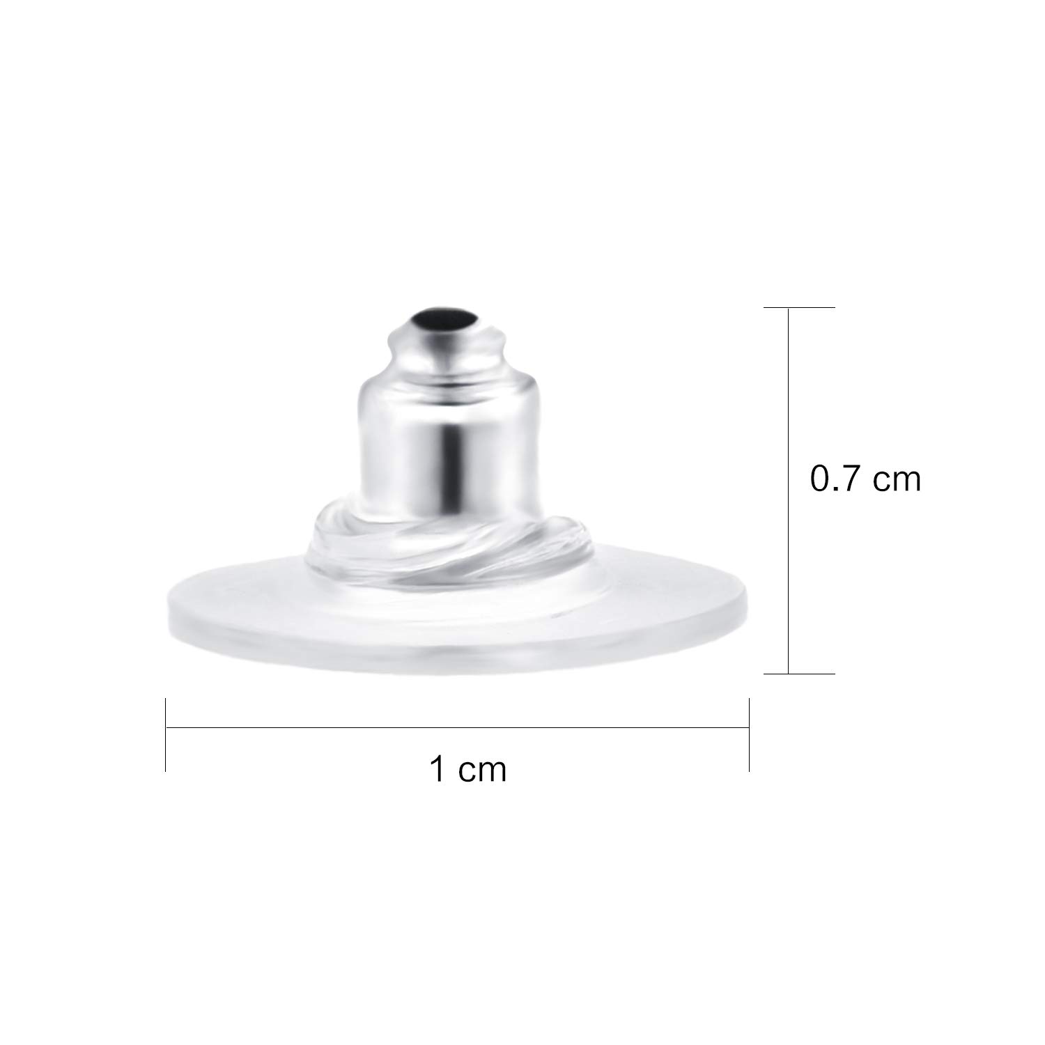 200 Pcs Earring Backs for Droopy Ears Backs Replacements Earring Backs for Heavy Bullet Clutch(Silver)