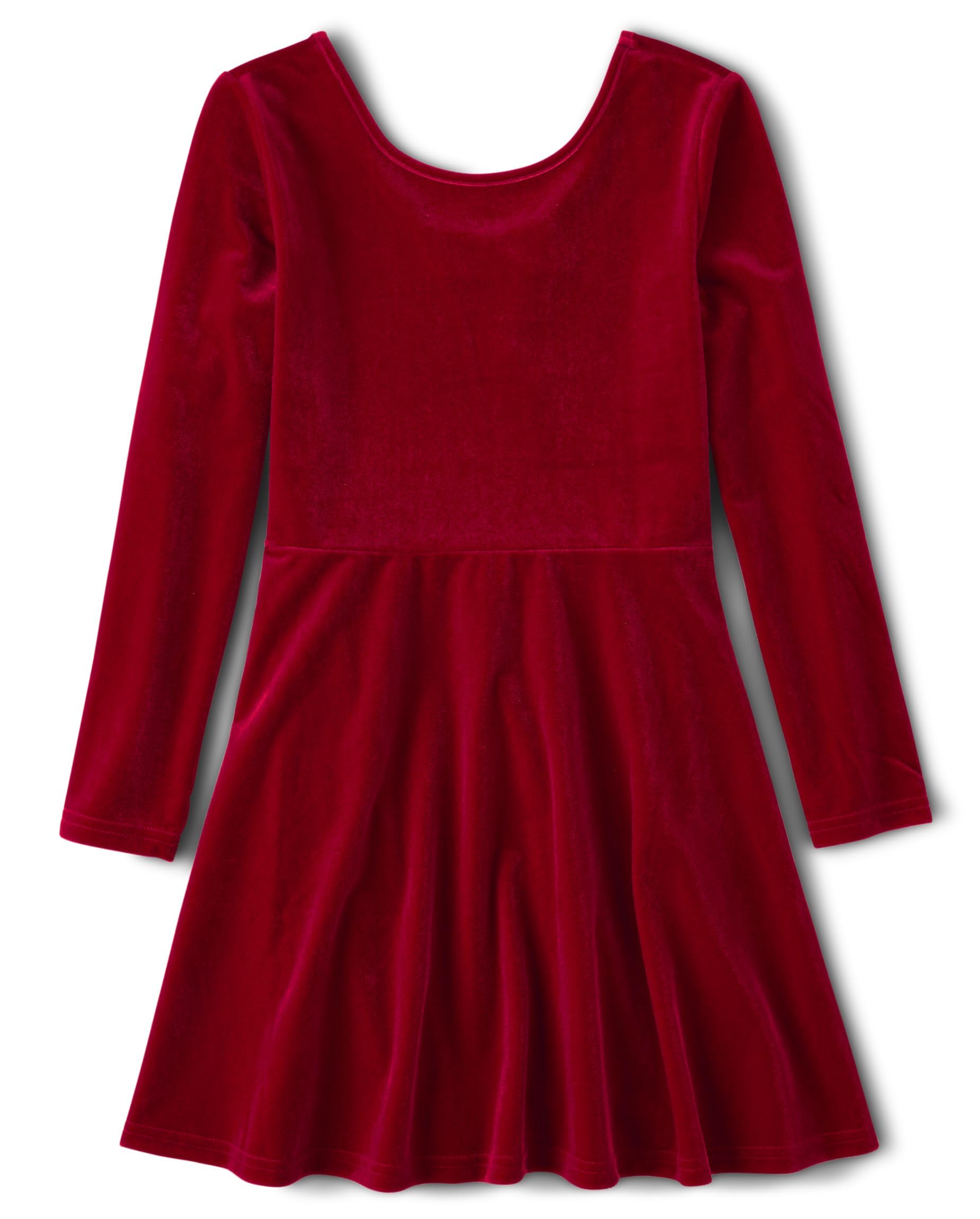 The Children's Place,Long Sleeve Velour Dress 2-Pack,Medium (7/8)