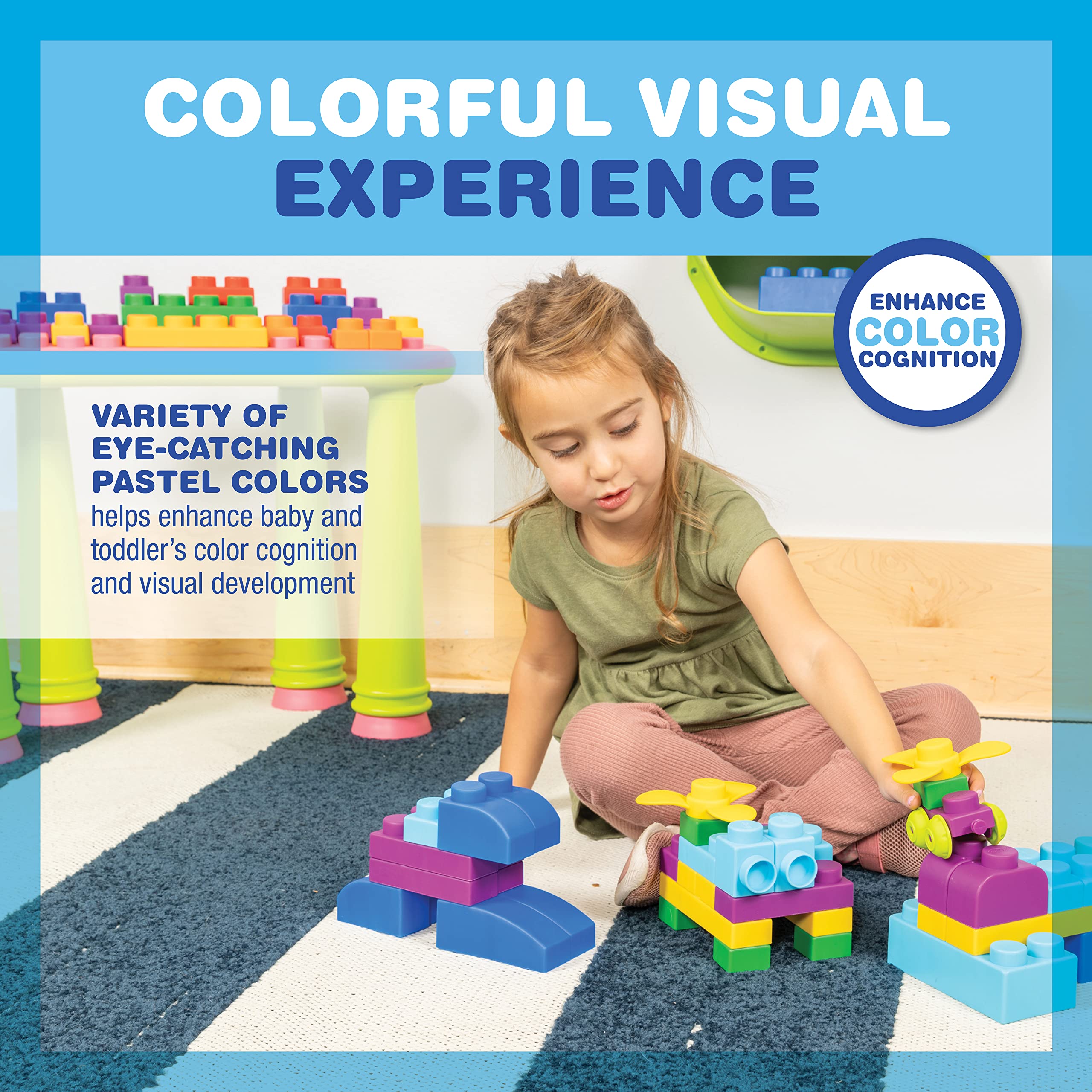 UNiPLAY Plus Soft Building Blocks β Creativity Toy, Educational Play, Cognitive Development, Early Learning Stacking Blocks for Infants and Toddlers, Primary (80-Piece Set)