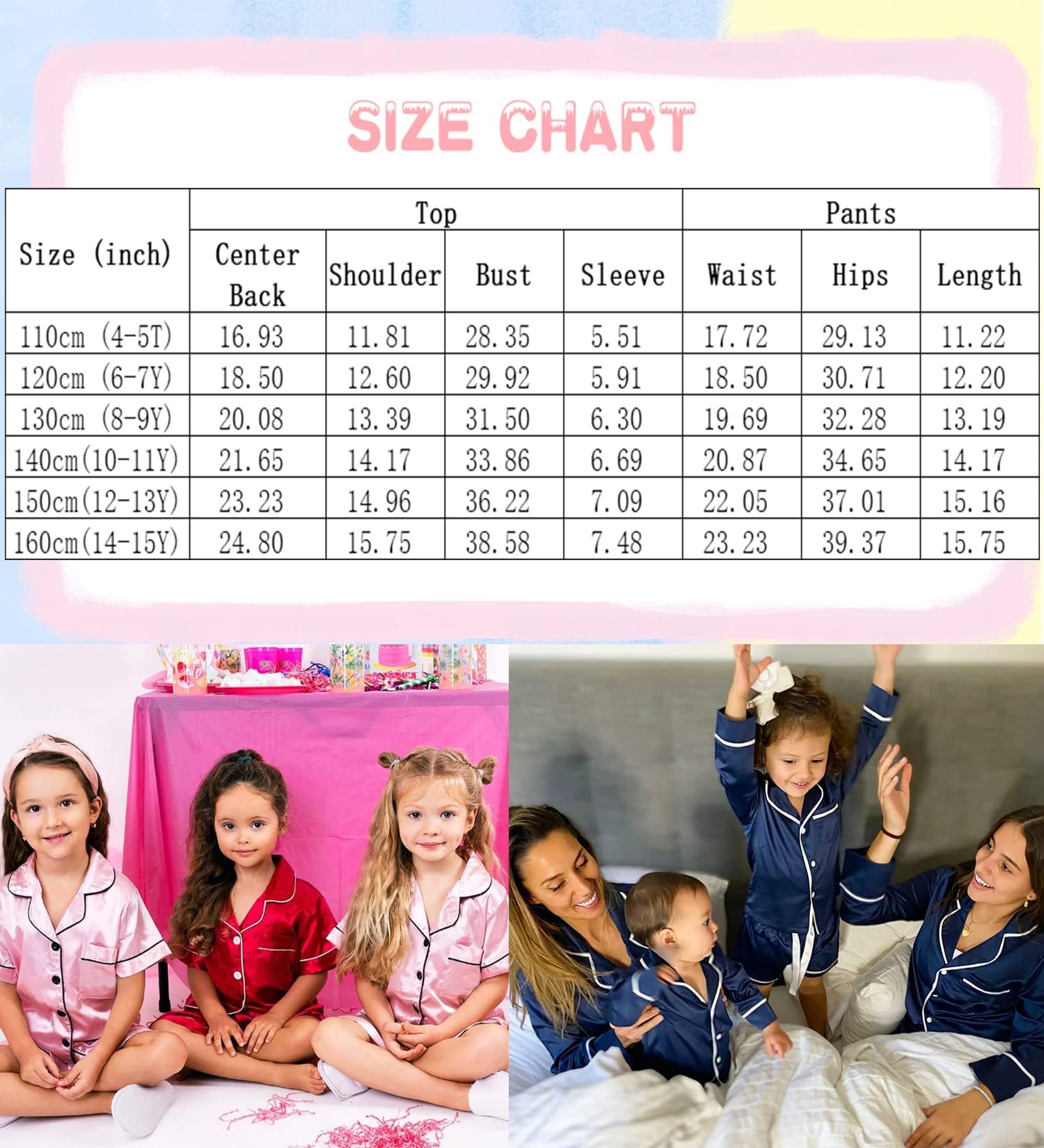 SWOMOG Kids Satin Pajamas Sets Girls Boys Button-Down Pjs Short Sleeve Silk Nightwear 2 Piece Lounge Sets Pink