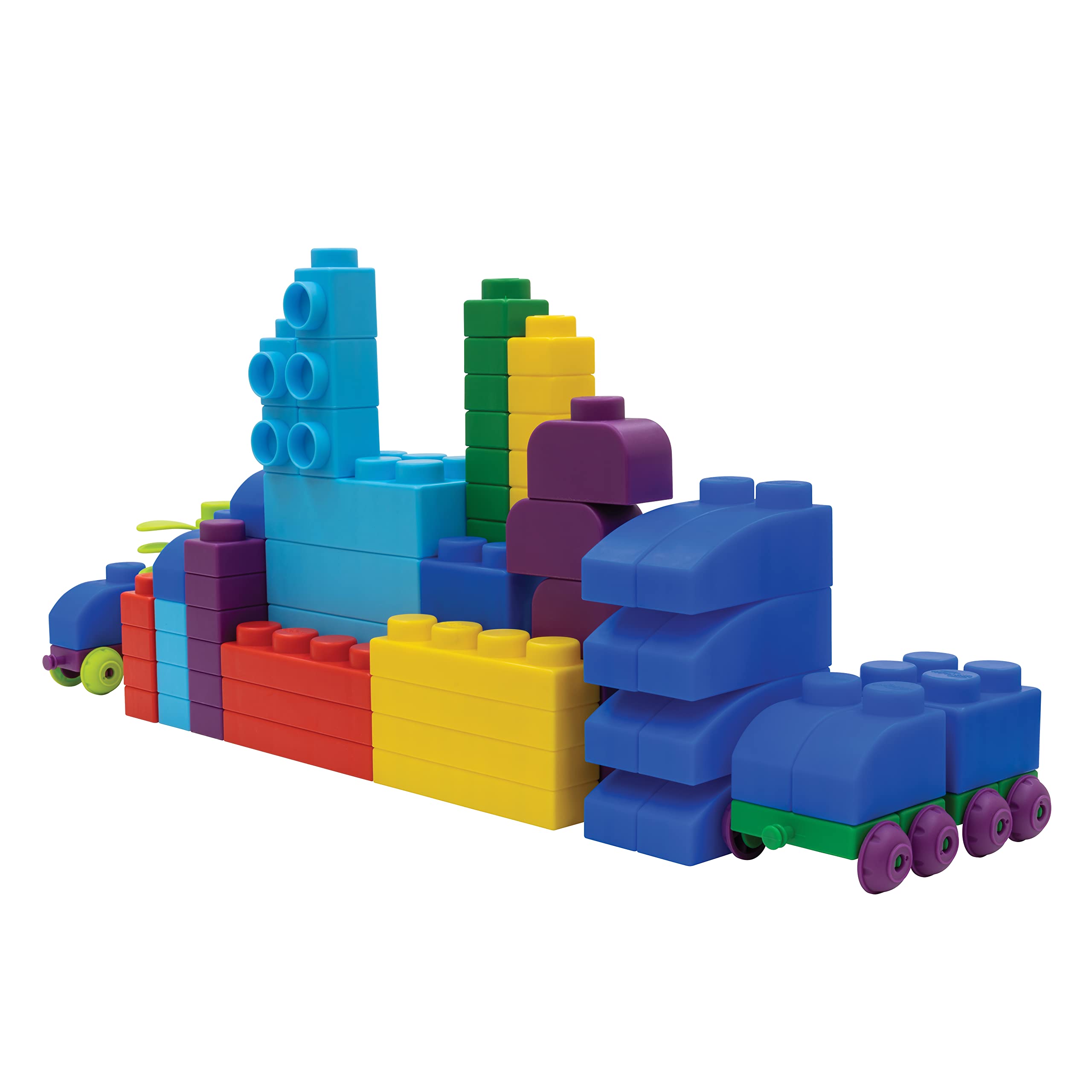 UNiPLAY Plus Soft Building Blocks β Creativity Toy, Educational Play, Cognitive Development, Early Learning Stacking Blocks for Infants and Toddlers, Primary (80-Piece Set)