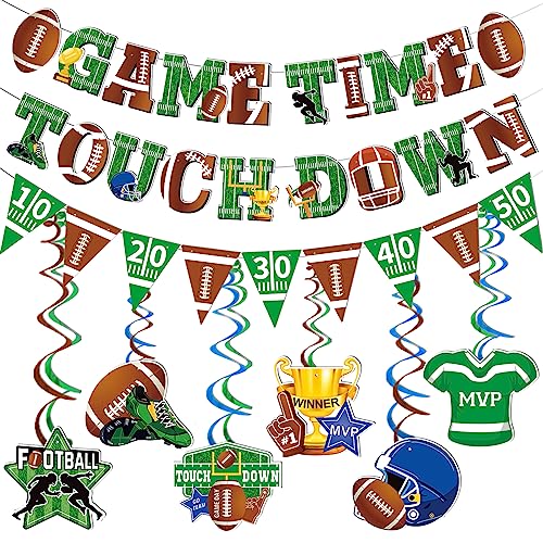 Superbowl Party Decorations 2023 Football Game Time Touch Down Banner Football Party Decorations Sports Party Decorations Super Bowl Football Party Supplies