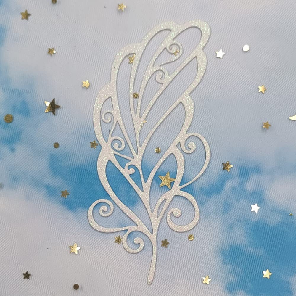 LZBRDY Floral Feather Embossing Metal Cutting Dies for Card Making Scrapbooking Birthday Thanksgiving Christmas Craft Die Cuts Stencil