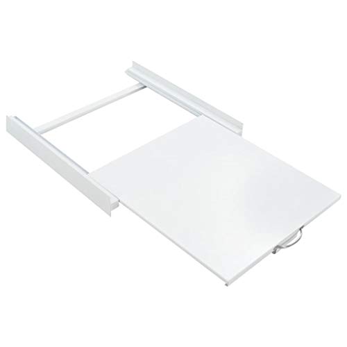 INLIFE Washing Machine Stacking Kit with Pull Out Shelf, Heavy Duty Dryer Accessories with Pull-Out Shelf Space Saving Shelf Staker for Washers Dryer Machines 23.6"x23.6"x3.1"(WxDxH)