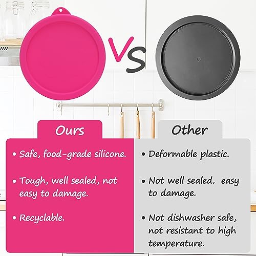LUVCOSY 1 Cup 2 Cup Round Silicone Replacement Lids for Pyrex 7202-PC, 7200-PC Glass Bowls, 8 Pack, Microwave & Dishwasher & Freezer Safe (Container not Included)