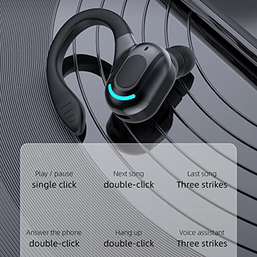 M-F8 Waterproof Hanging Single Ear Earbuds Bluetooth-compatible 5.2 Noise Cancelling Sports Wireless Business Headphones Headset