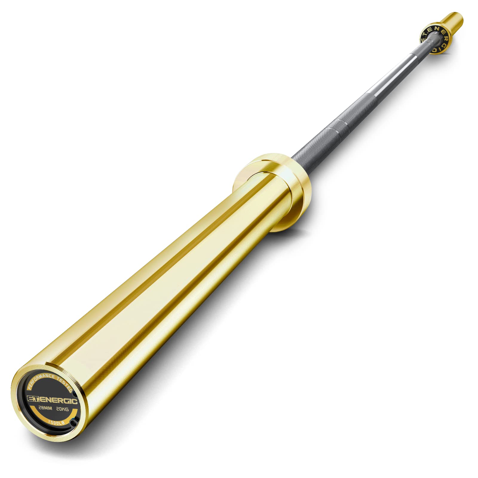 E.T.ENERGIC 7ft Olympic Barbell 45lb Barbell Bar Men's 1500-lbs Capacity Alloy Steel for 2" Olympic Plates for Weightlifting, Powerlifting, Gym Home Exercises