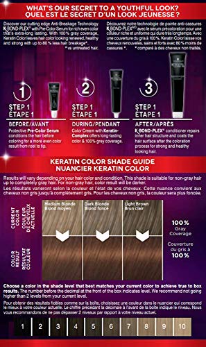 Schwarzkopf Keratin Color Anti-Age Hair Color Cream, 6.5 Light Golden Brown (Packaging May Vary)