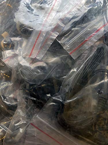 LowCostEarbuds Bulk Wholesale Lot of 50 Black/White Earbuds Headphones - Individually Wrapped