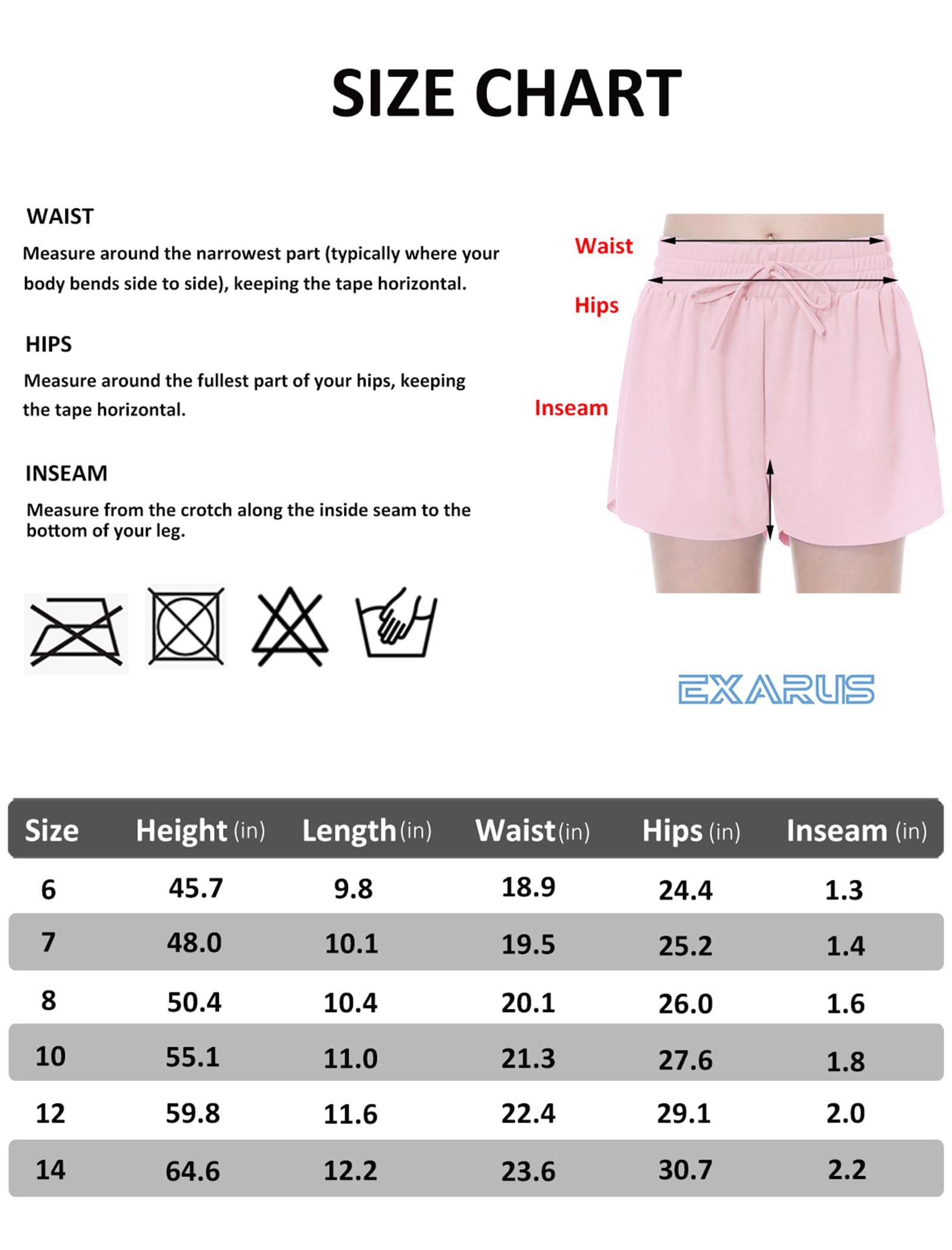 EXARUS 3 Pack Girls Butterfly Shorts Flowy Athletic Dance Cheer Running 2 in 1 Preppy Tennis Flutter Gym Kids Activewear Black White Pink 12Y