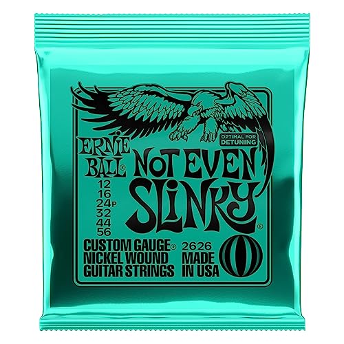 Ernie Ball Not Even Slinky Nickel Wound Electric Guitar Strings, 12-56 Gauge (P02626)