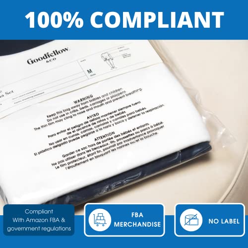 Spartan Industrial - 14” X 20” (100 Count) Self Seal Clear Poly Bags with Suffocation Warning for Packaging, Clothes & FBA - Permanent Adhesive