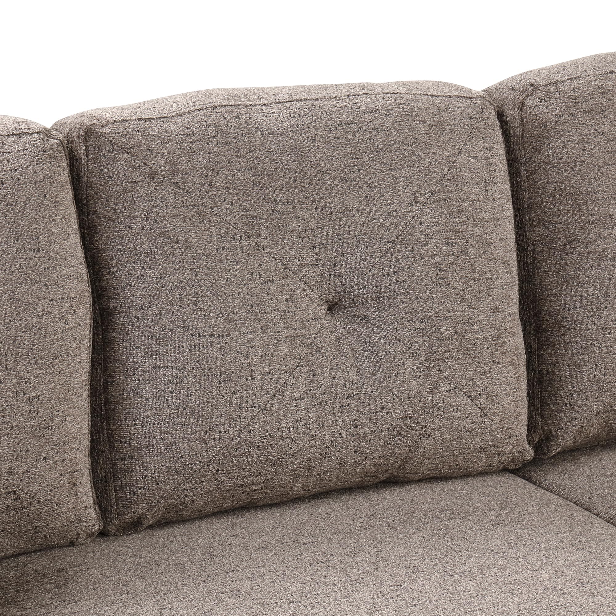 Eafurn L-Shaped Sectional Pull Out Bed and Reversible Chaise Lounge,Tufted Convertible Corner w/ 2 Stools and Storage Shelves,3 Seater Sofa & Couches for Living Room Furniture Set, Knox Charcoal 95"