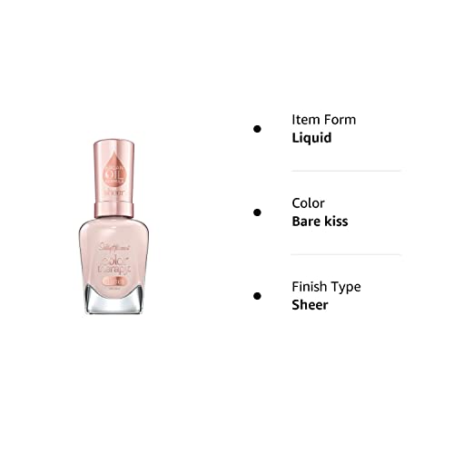 Sally Hansen Color Therapy Lacquer Nail Polish, Bare Kiss, 0.5 Fl. Oz.