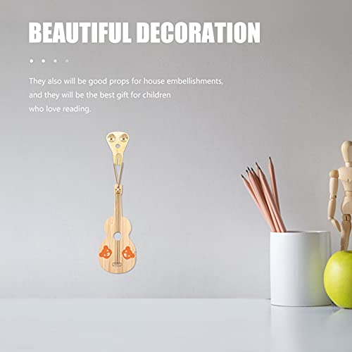 NUOBESTY 6pcs Blank Bookmarks with Hole Cello Shape Bamboo Cutouts Unfinished Vintage Bookmarks for DIY Bookmarks Tag