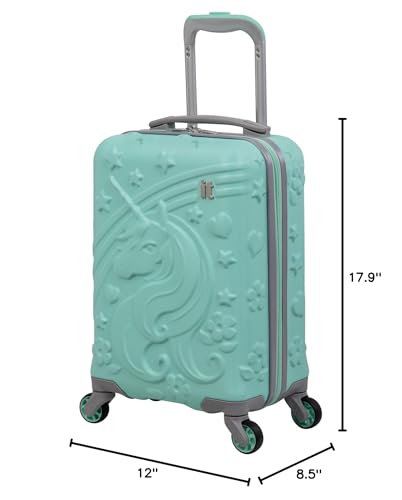 it luggage Kids Dreamworld Hardside 4 Wheel Spinner, Green, Carry-On 18"