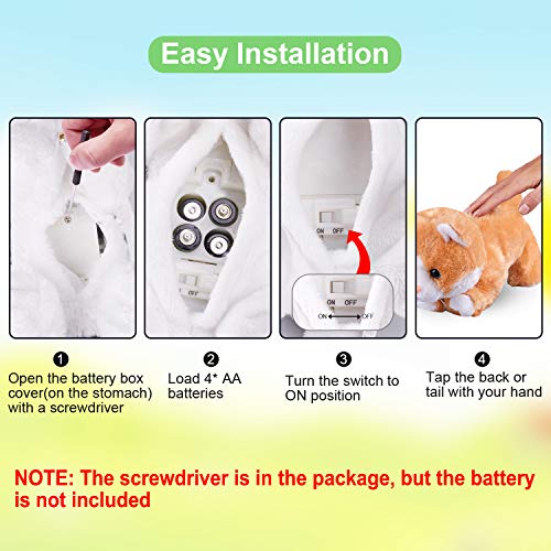 Yellow Robot Cat Plush Cat Stuffed Animal Interactive Cat Meow Kitten Touch Control, Electronic Cat Pet, Robotic Cat Cat Kitty Toy, Animated Toy Cats for Girls Baby Kids L:12"