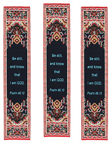 3 Cloth Tapestry Payer Bookmark Be Still and Know Psalm 46.10 9 1/2 Inch