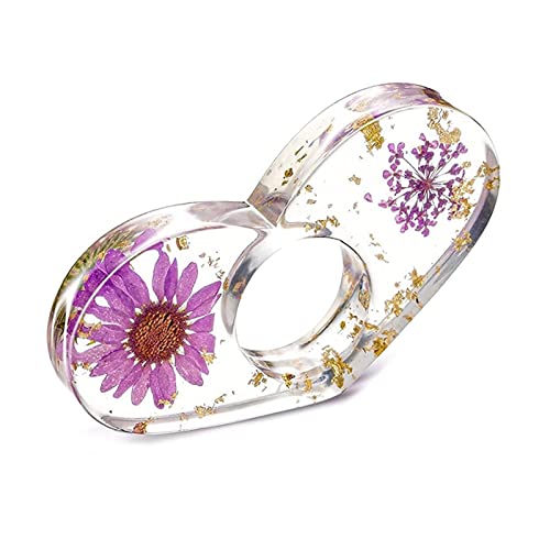 HEVIRGO Thumb Bookmark Decorative Clear Handmade Personalized Book Page Holder Practical Purple A