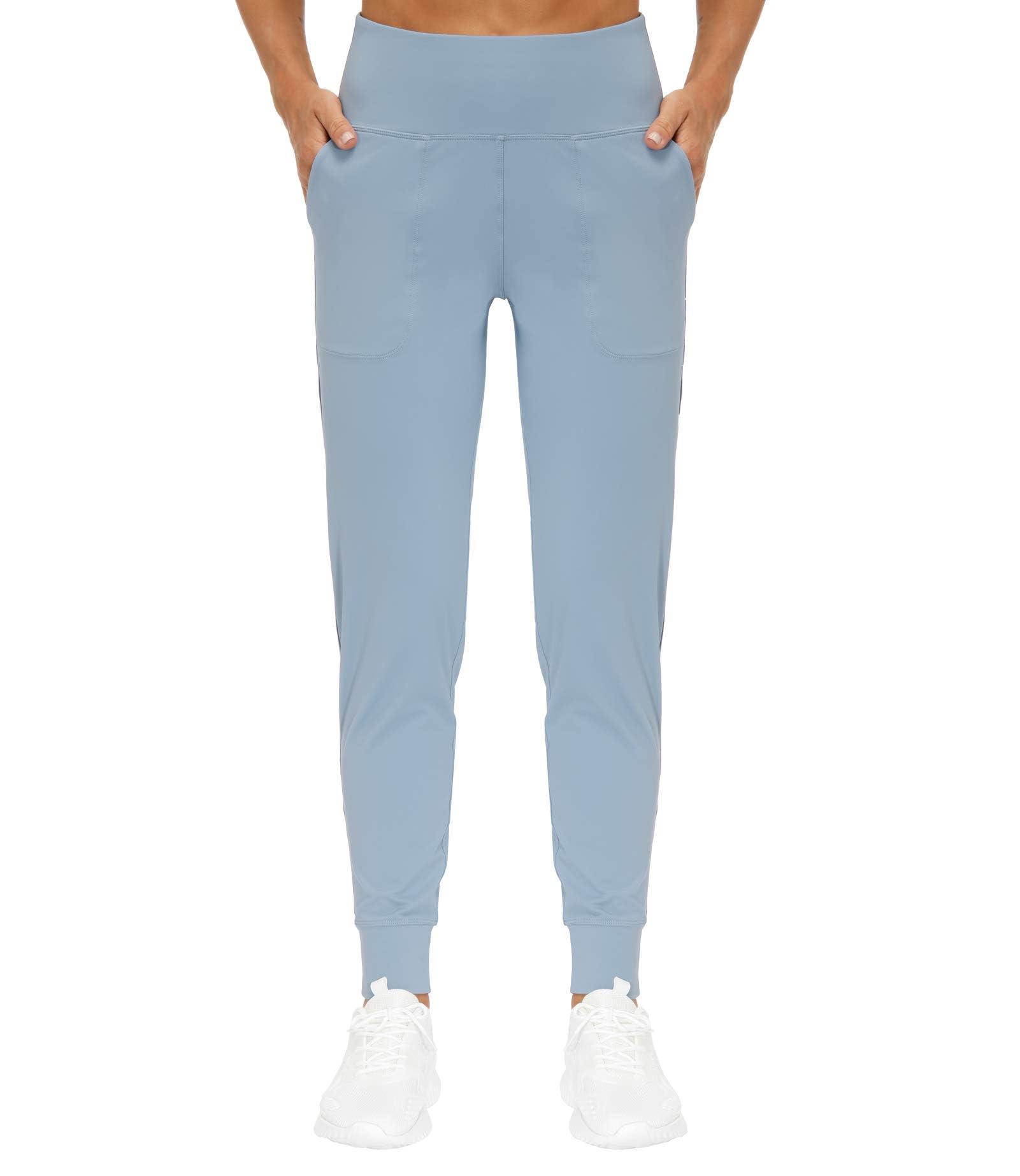 THE GYM PEOPLE Women's Joggers Pants Lightweight Athletic Leggings Tapered Lounge Pants for Workout, Yoga, Running (Small, Denim Blue)