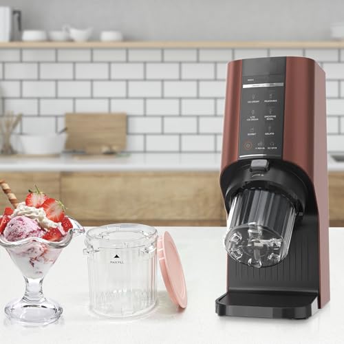 CUTIECLUB 4 Ice Cream Pint Containers and Lids for Ninja CREAMi Breeze NC100 & NC200 Series CREAMi Ice Cream Makers, and Stainless Steel Ice Cream Scooper with Trigger Release Set