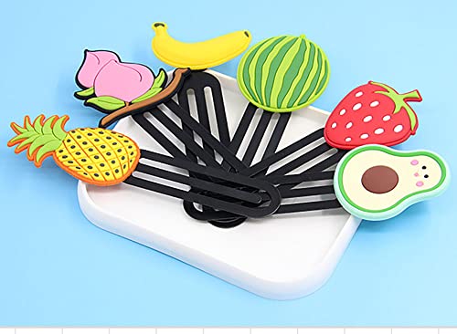 Fruit Bookmarks, Fruit Marks Bookmarks 3D Cartoon Cute Funny Bookmarks Unique Bookmarks for Kids Boys Girls (Avocado + Strawberry + Pineapple)