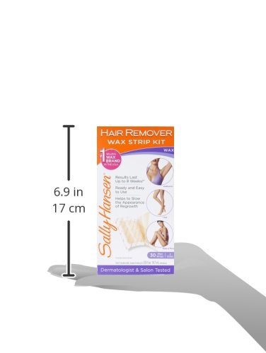 Sally Hansen Hair Remover Kit, 1 Count, Quick and Easy Wax Strip Kit (Packaging May Vary)