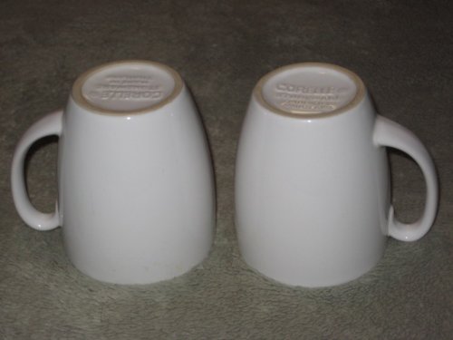 SET OF 2 - Corelle White Stoneware 4 Inch Mug Set