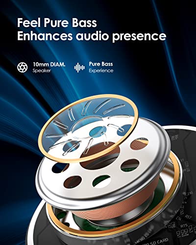 LENTION T2 Hybrid Active Noise Cancelling True Wireless Earbuds, in-Ear Bluetooth Headphones, Immersive Sound Premium Deep Bass Black Bluetooth Earbuds, IPX4 Waterproof Bluetooth 5.1 Earphones