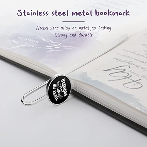 Trust Me I'm an Engineer Bookmark Metal Book Mark Birthday Gift Vintage Bookmarks for Librarian Readers Bookworm 1.2"