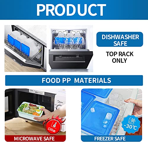 YUESING [30 Pack 70oz Meal Prep Containers Reusable Freezer Food Storage Containers Lunch Salad Plastic Containers with Lids Deli Container Reusable Sets Bento Box Microwaveable & Dishwasher