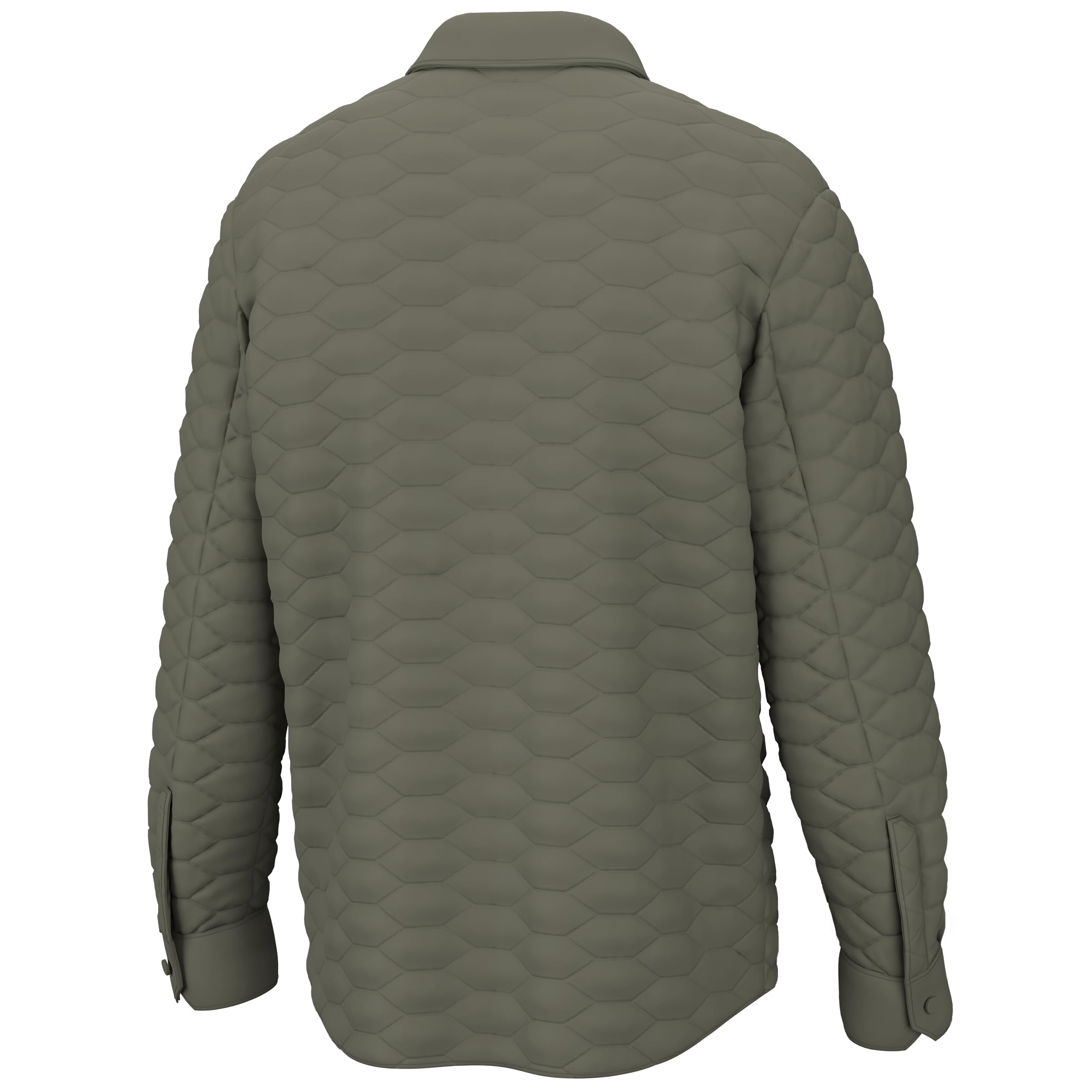 HUK mens Tarpon Quilt Shacket, Button-down and Jacket Button Down Shirt, Moss, Medium US