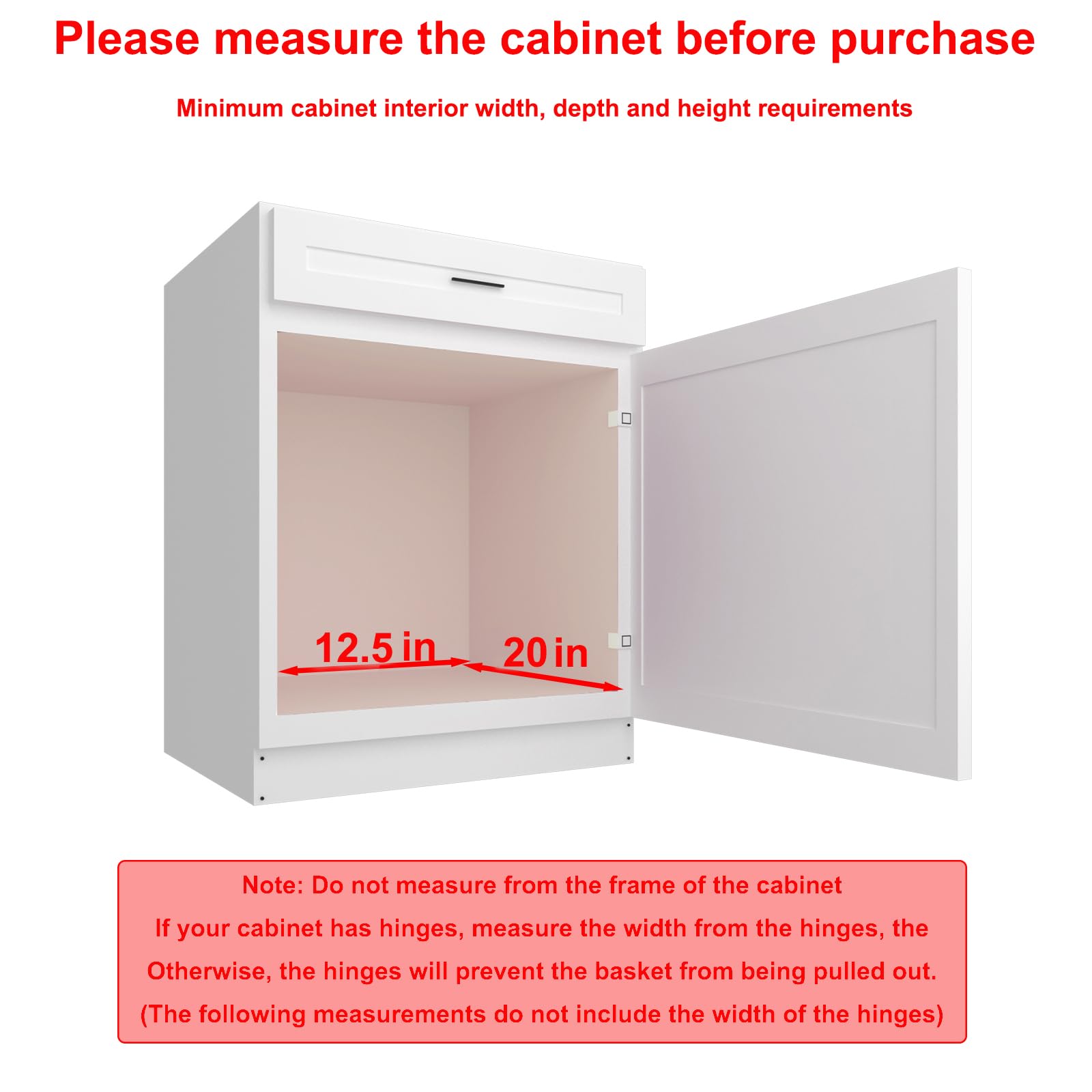 Sikarou Pull Out Cabinet Organizer 11" W x 16.5" D, Heavy Duty Kitchen Cabinet Pull Out Shelves, Slide Out Wire Basket for Kitchen Cabinets, Bathroom, Pantry, Chrome Finish…