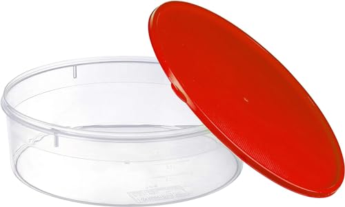 Zilpoo 2 Pack Plastic Round Food Storage Containers with Lid, 10.5" Covered Pie Keeper, Christmas Cookie, Cupcake Carrier, Cheesecake Holder, Red & Green