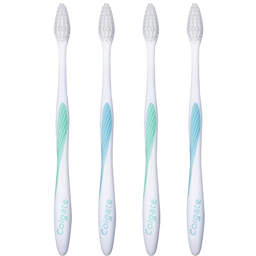 Colgate Wave Sensitive Toothbrush, Compact, Soft (Colors Vary) - Pack of 4