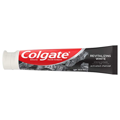 Colgate Charcoal Teeth Whitening Toothpaste, Natural Mint Flavor, Vegan, 4.6 Ounce, 3 Pack