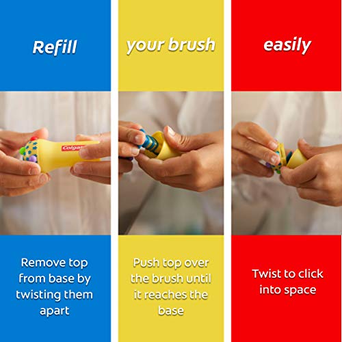 Colgate Magik Smart Toothbrush for Kids, Kids Toothbrush Timer with Fun Brushing Games Yellow 1 Count