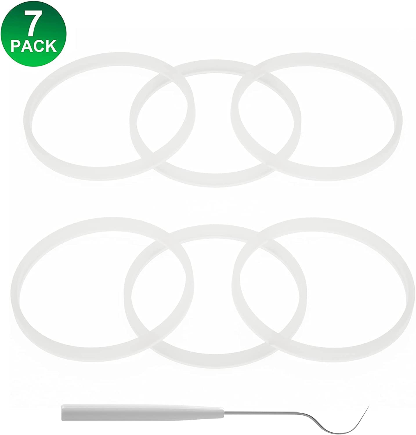 6-Pack Sealing Gaskets 3.2 inch/8.3 cm Rubber Gaskets O-Ring White Replacement Parts for Ninja Professional Blenders BL660 BL770 BL780…