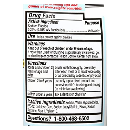Colgate Unicorn Anticavity Kids Toothpaste with Fluoride for Ages 2+, ADA-Accepted, Mild Bubble Fruit Flavor - 3.5 Ounces (4 Pack)