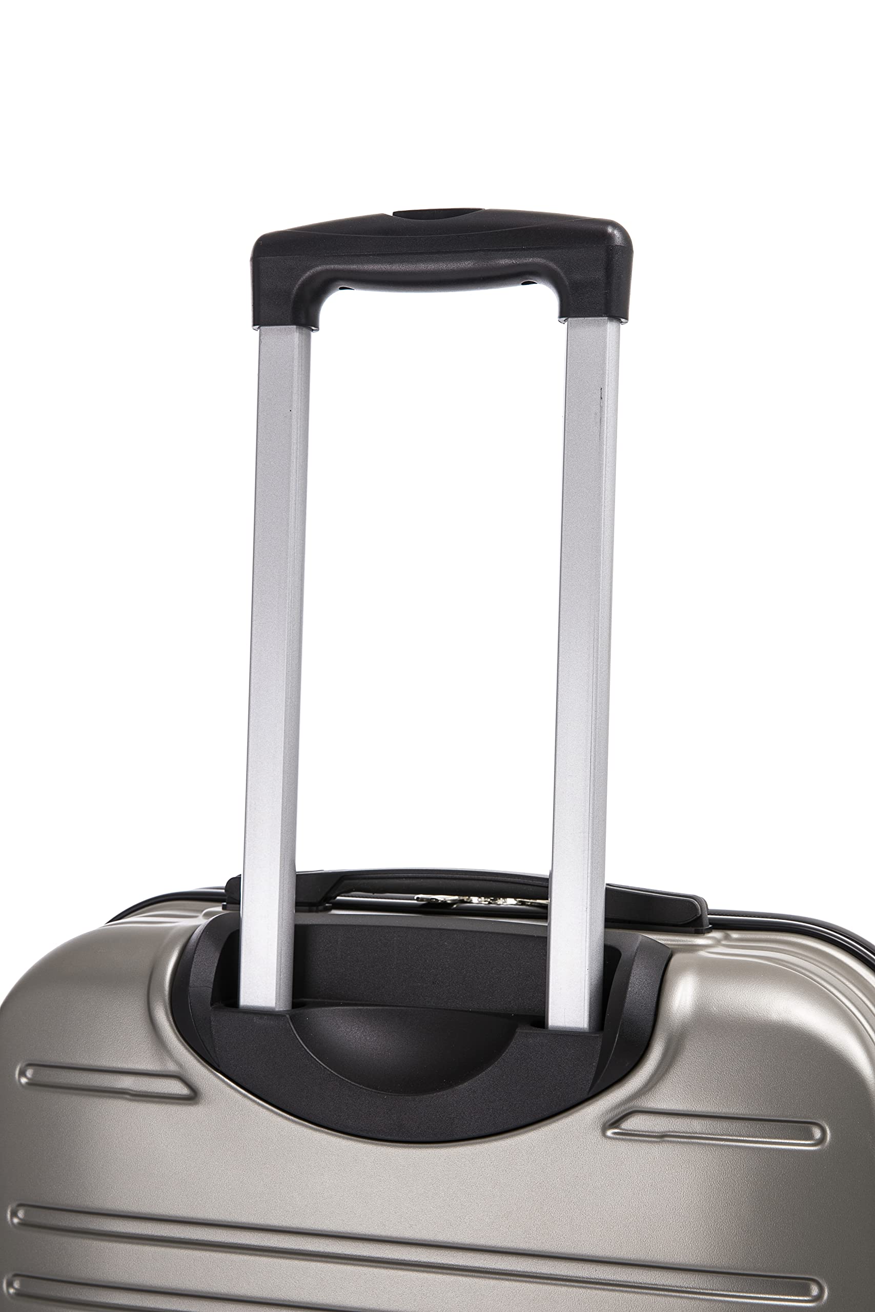 Rockland Irvine Hardside Spinner Wheel Luggage, Silver, 19", 23", 27"